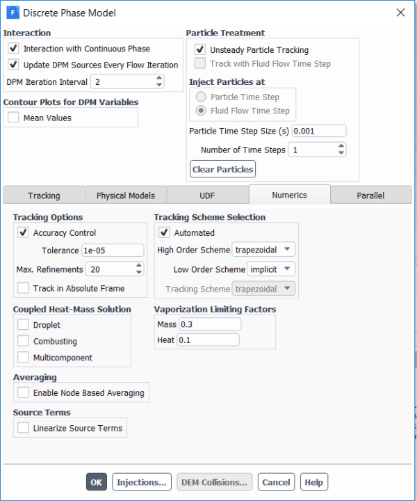 Discrete Phase Model (DPM): Tips - MR CFD