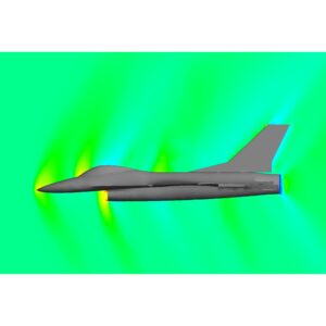 Inviscid Supersonic Flow Over F-16 Aircraft Simulation - MR CFD