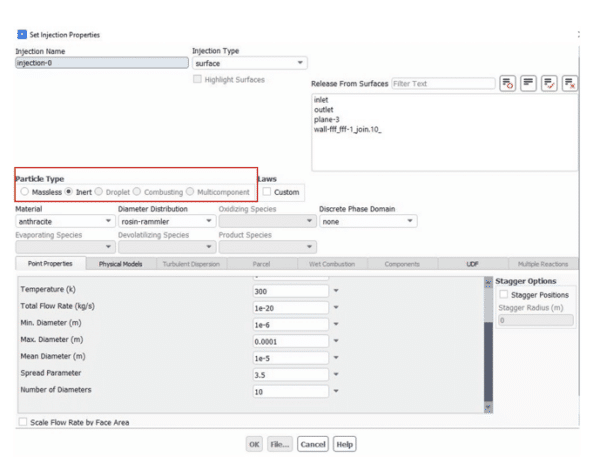 Discrete Phase Model (DPM): Laws, Injection and Particle Types - MR CFD