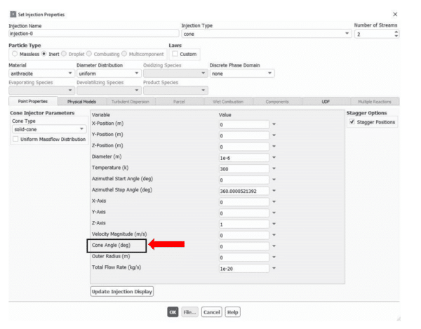 DPM Spray: Particle Type, Direct Injection Type Setup - MR CFD