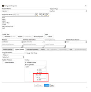 Discrete Phase Model (DPM): Break-up models - MR CFD