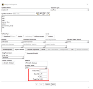 Discrete Phase Model (DPM): Break-up models - MR CFD