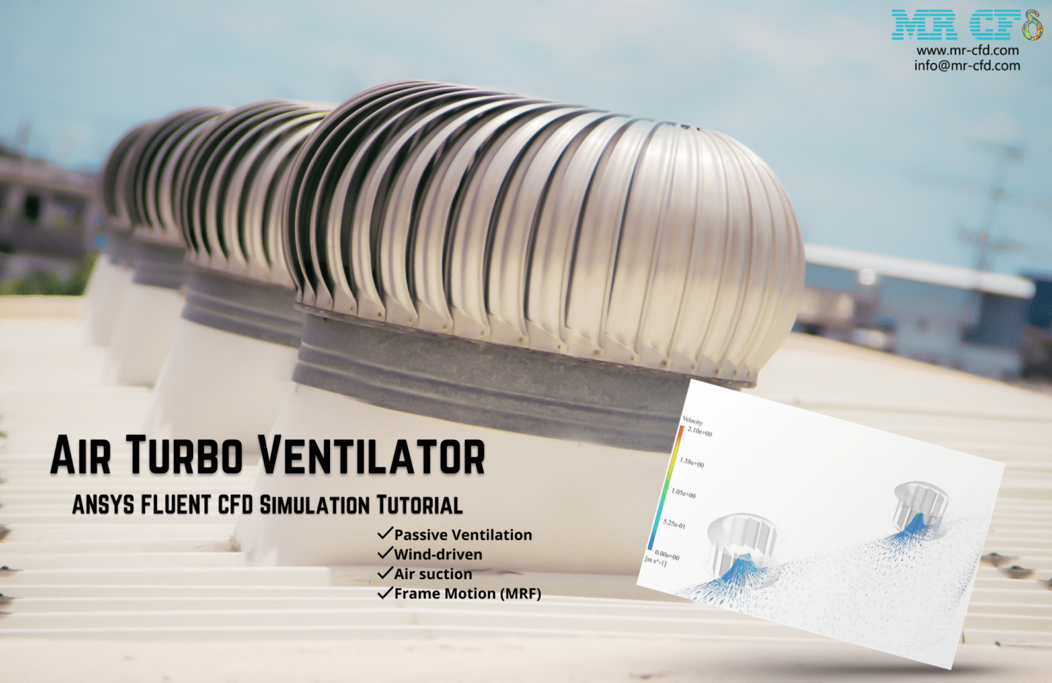 Turbo Ventilator, ANSYS Fluent CFD Simulation Tutorial - MR CFD