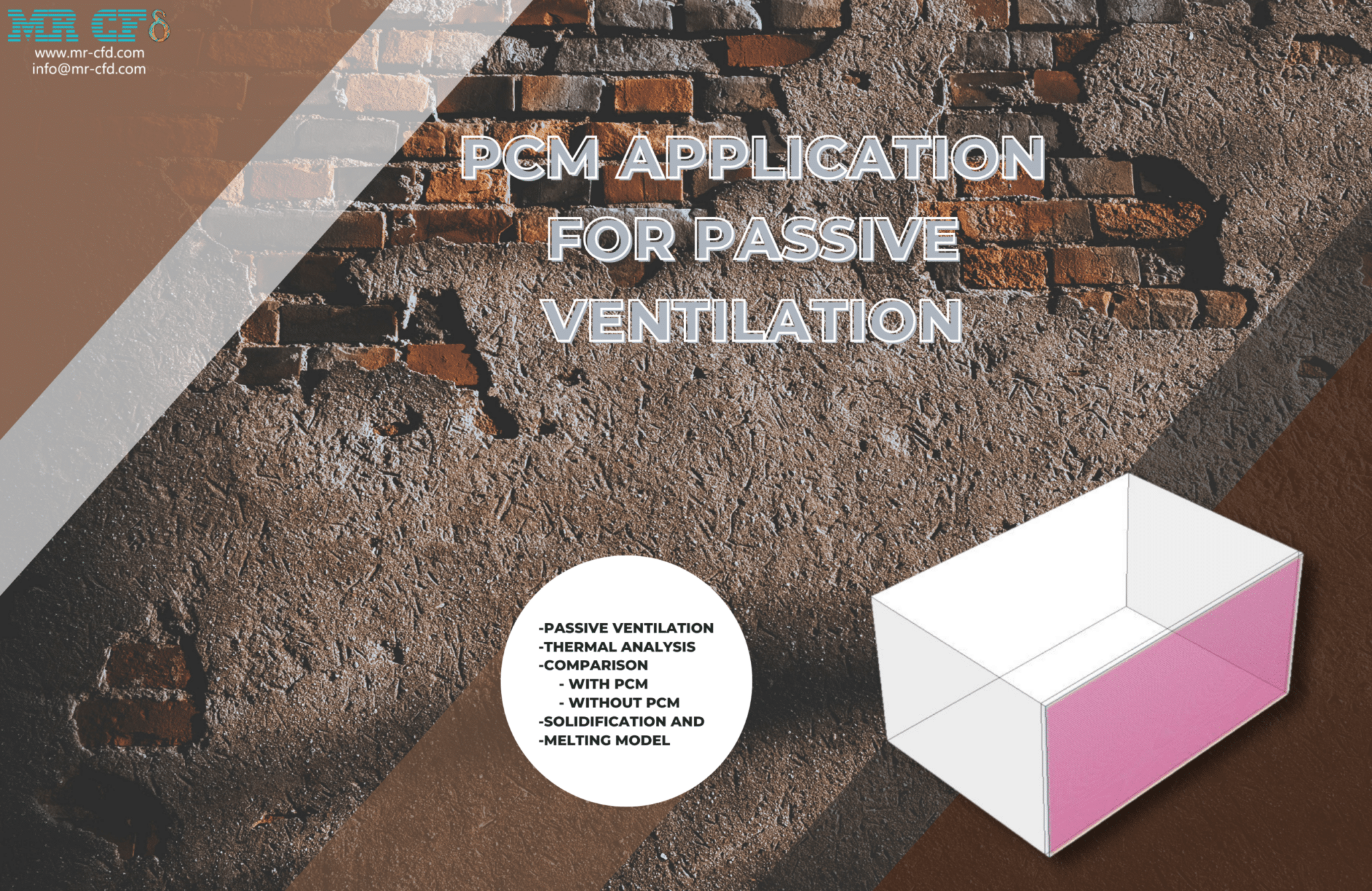 Passive Ventilation by PCM, ANSYS Fluent CFD Simulation Tutorial - MR CFD