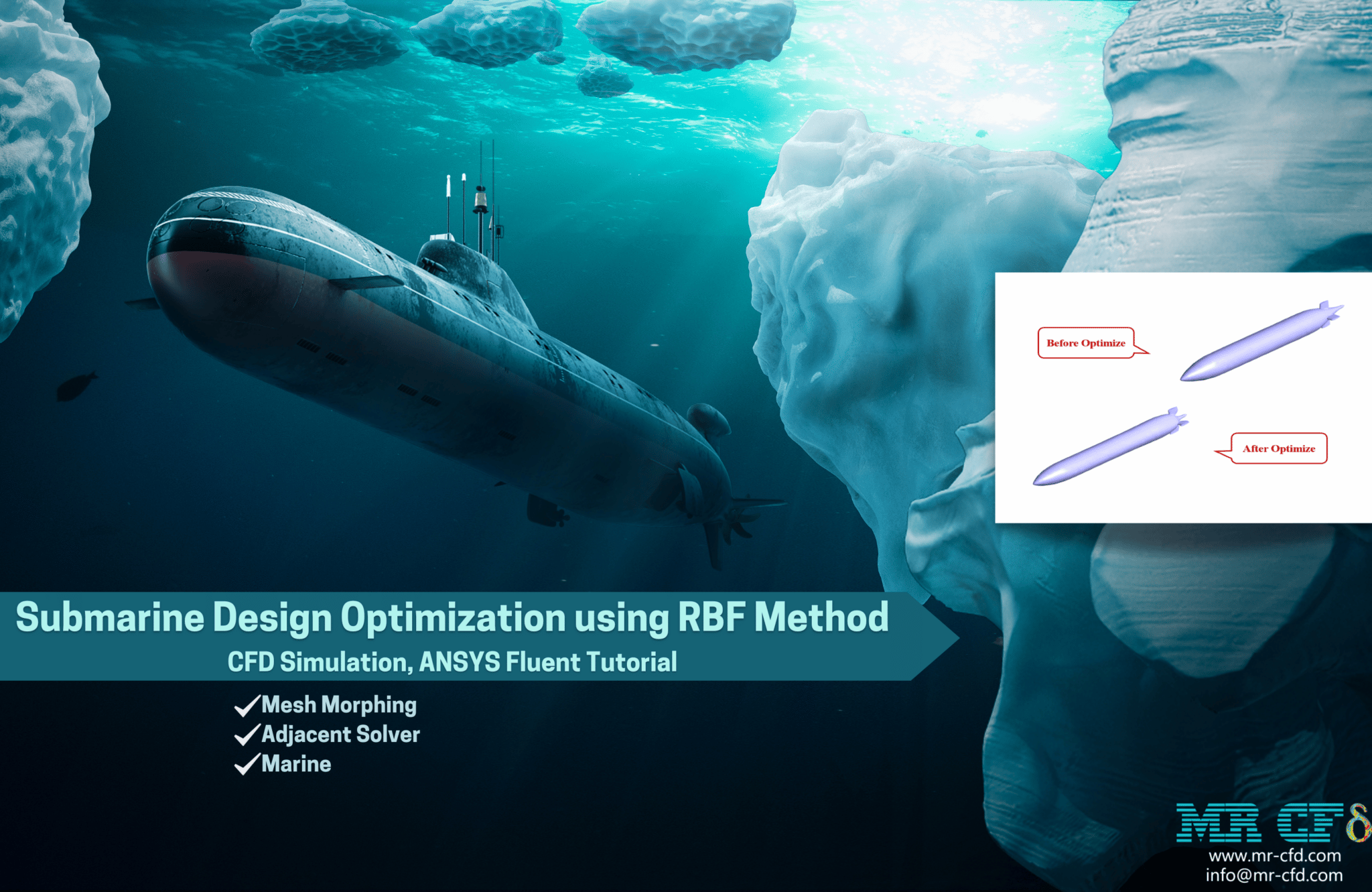 Submarine Design Optimization using Adjoint Solver, CFD Analysis