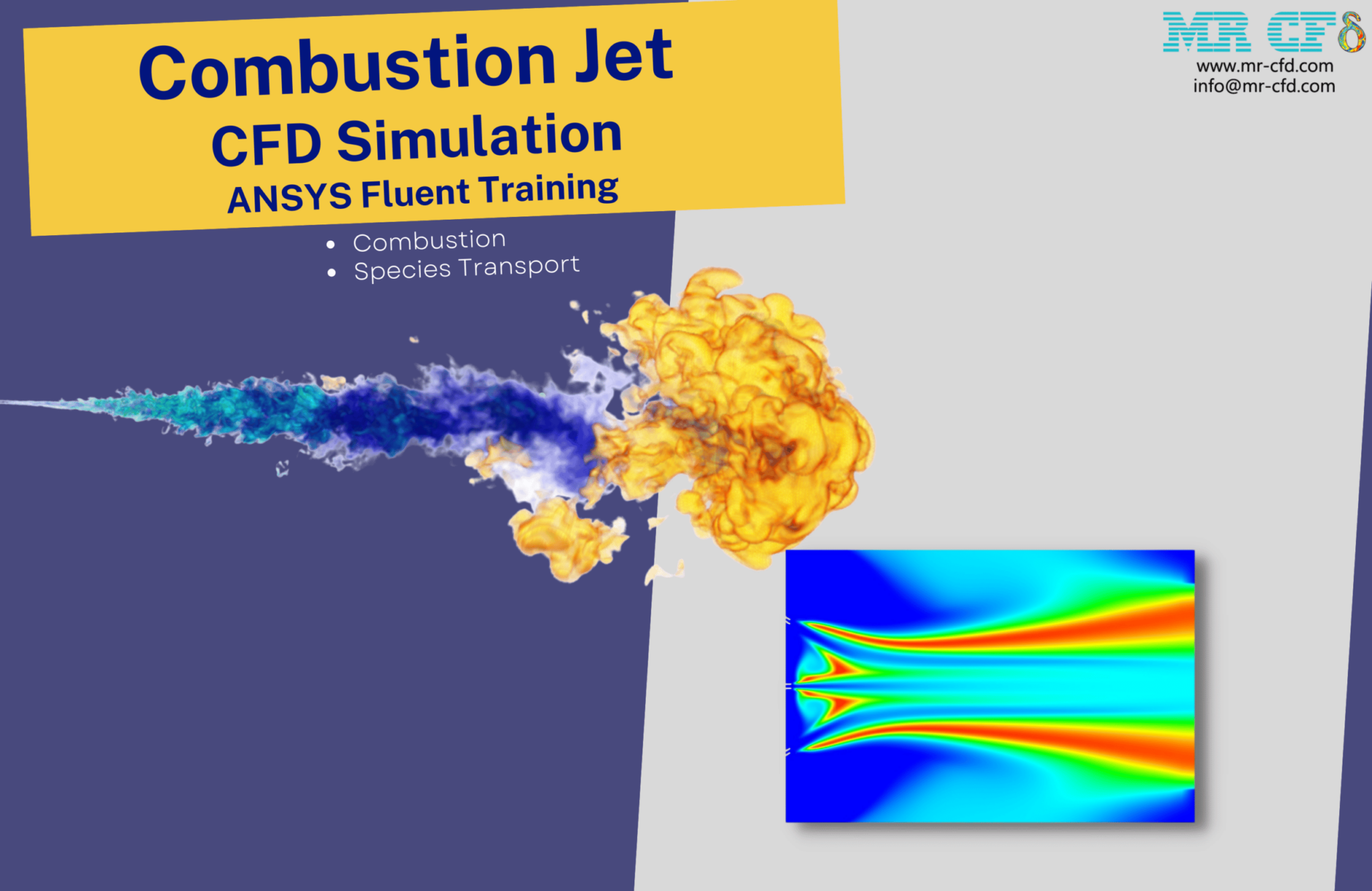 Jet Combustion CFD Simulation by ANSYS Fluent - MR CFD