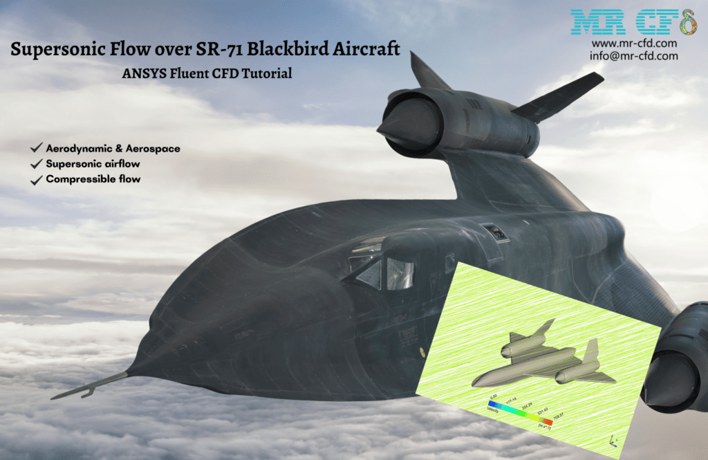 Supersonic Flow over SR-71 Blackbird CFD Simulation - MR CFD