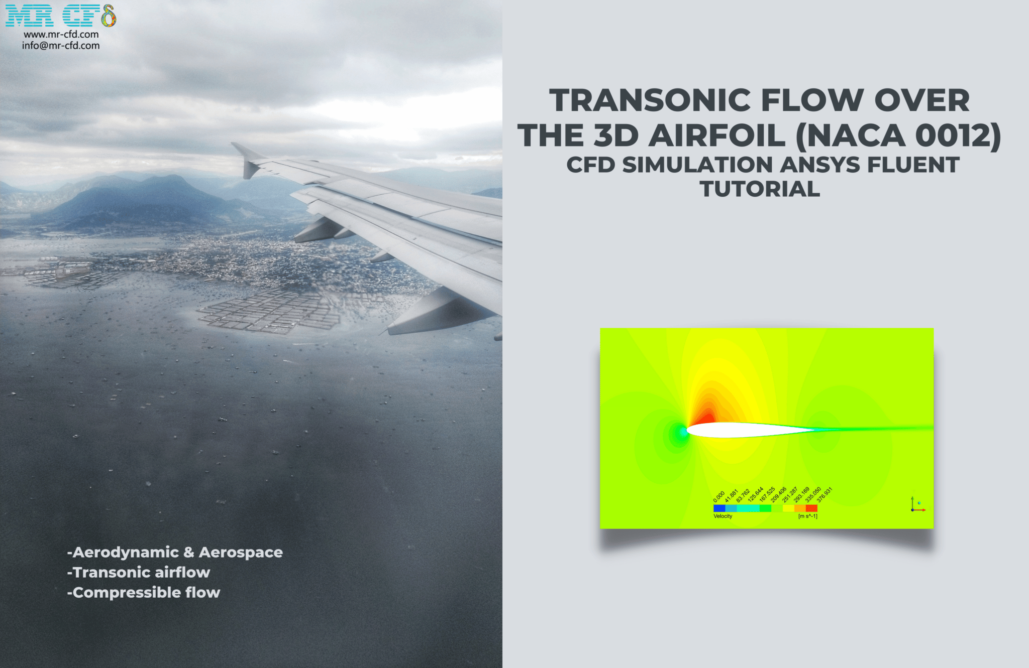 Transonic Flow over the 3D Airfoil (Naca 0012) CFD Simulation