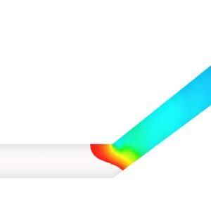 Compressible Flow in a Bent Pipe CFD Simulation - MR CFD