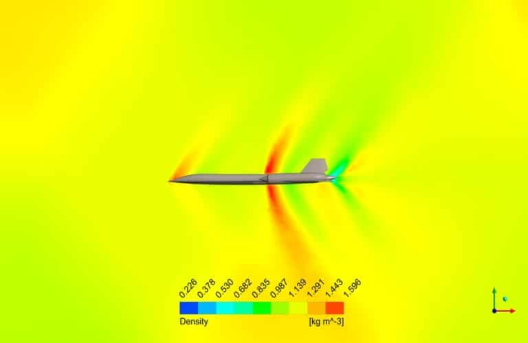 Supersonic Flow over SR-71 Blackbird CFD Simulation - MR CFD
