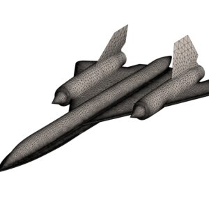 Supersonic Flow over SR-71 Blackbird CFD Simulation - MR CFD