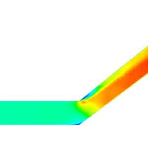 Compressible Flow in a Bent Pipe CFD Simulation - MR CFD