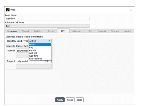 Discrete Phase Model (DPM): Boundary Conditions - MR CFD