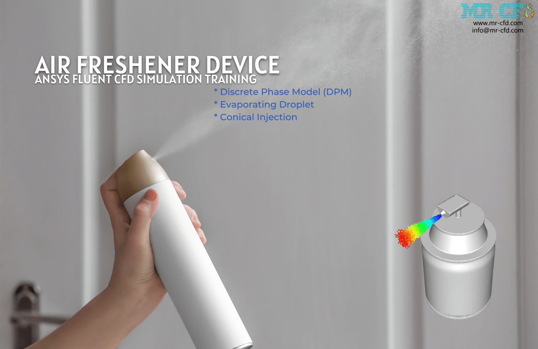 Air Freshener Spray Device CFD Simulation - MR CFD