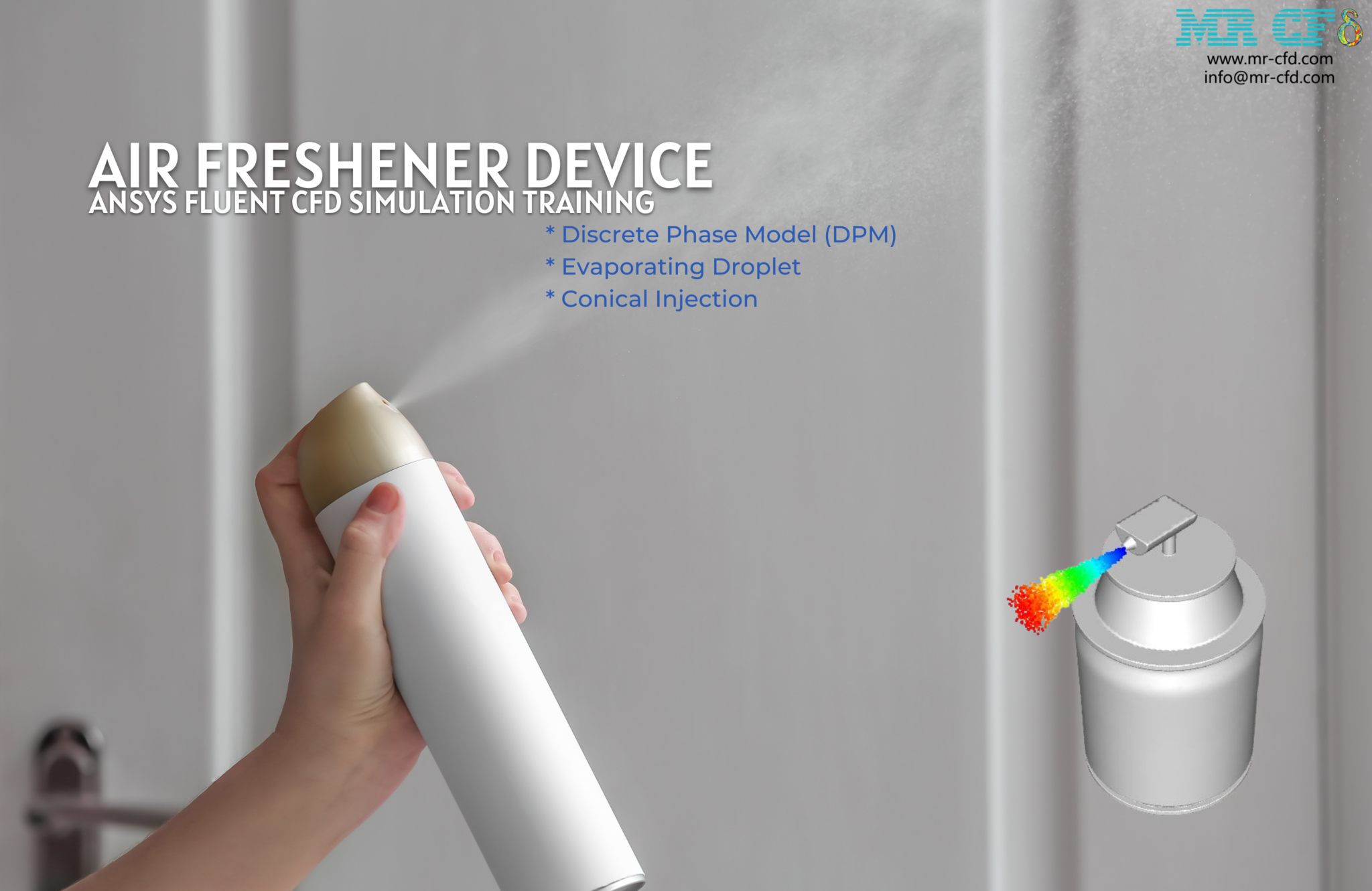 Air Freshener Spray Device CFD Simulation - MR CFD