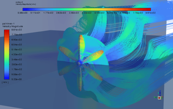 Turboprop Engine Propeller CFD Simulation - MR CFD