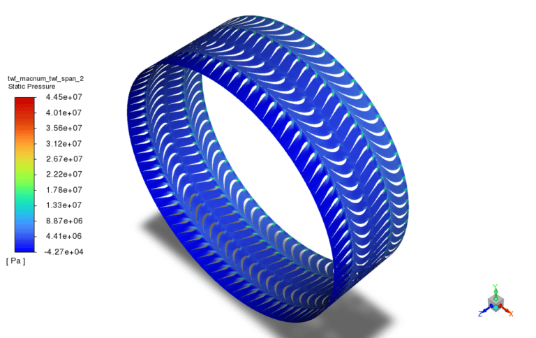 Multi-Stage Axial Compressor CFD Simulation - MR CFD