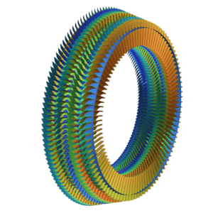 Multi-Stage Axial Gas Turbine CFD Simulation - MR CFD