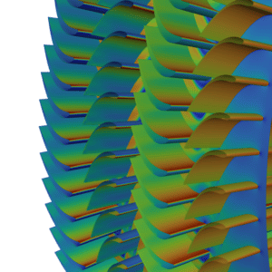 Multi-Stage Axial Gas Turbine CFD Simulation - MR CFD
