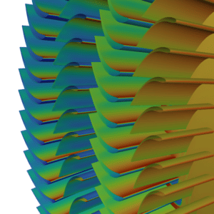 Multi-Stage Axial Gas Turbine CFD Simulation - MR CFD