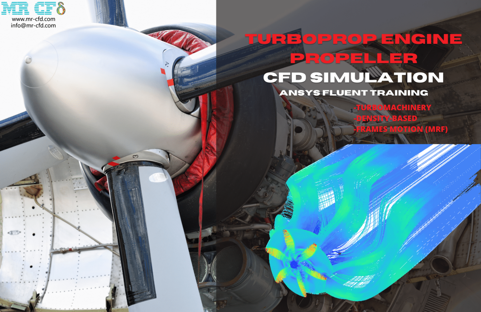 Aerial Engine CFD Simulation Training Package, 10 Learning Products - MR CFD