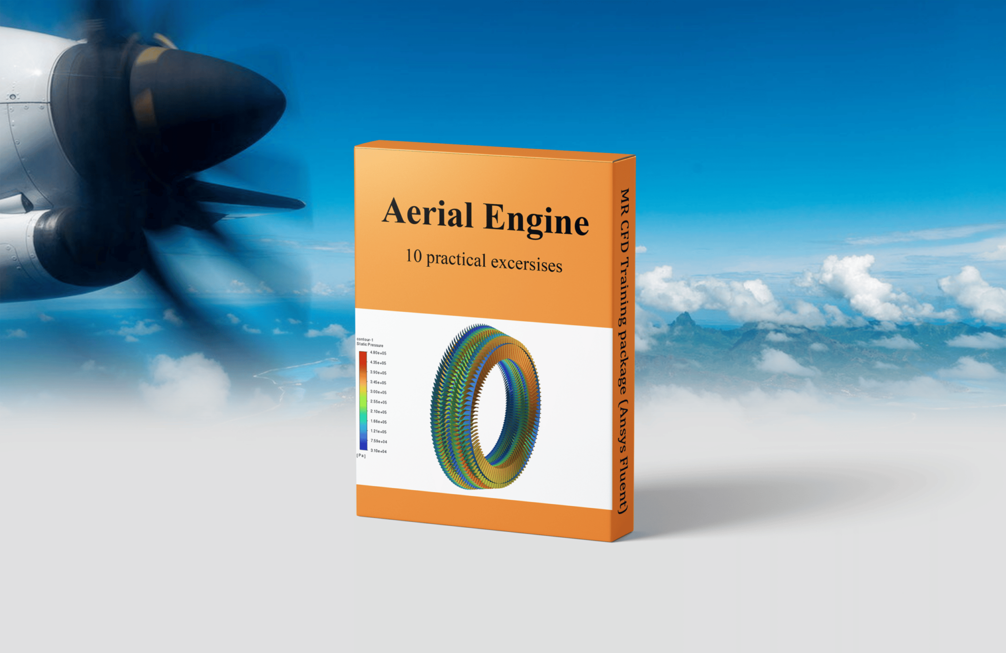 Aerial Engine CFD Simulation Training Package, 10 Learning Products ...