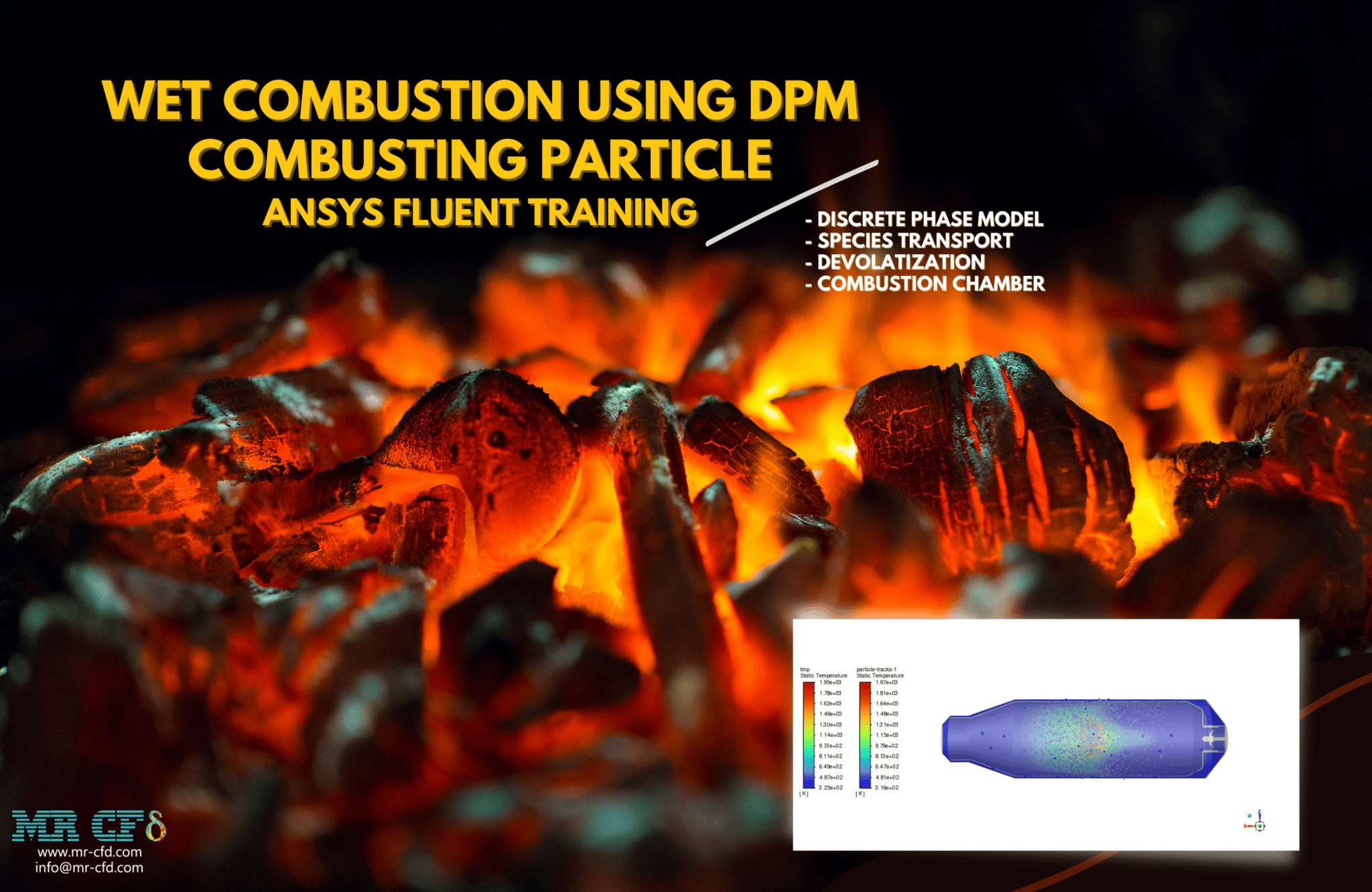 MR CFD Wet Combustion Using DPM Combusting Particle