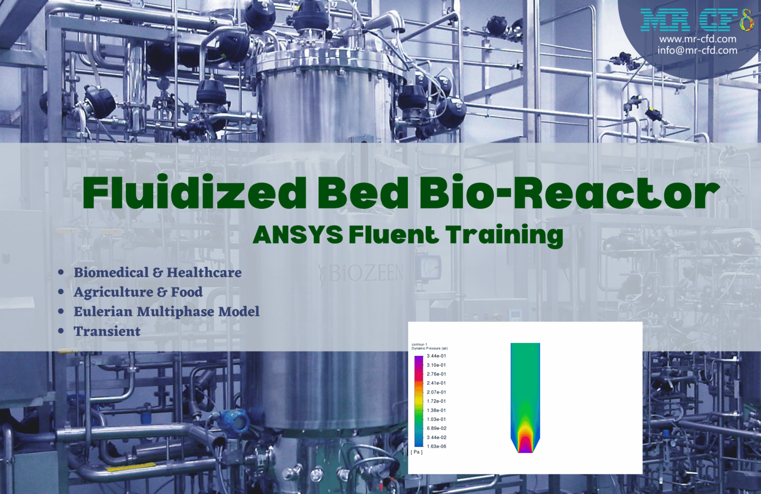 Fluidized Bed Bio-Reactor ANSYS Fluent Training - MR CFD