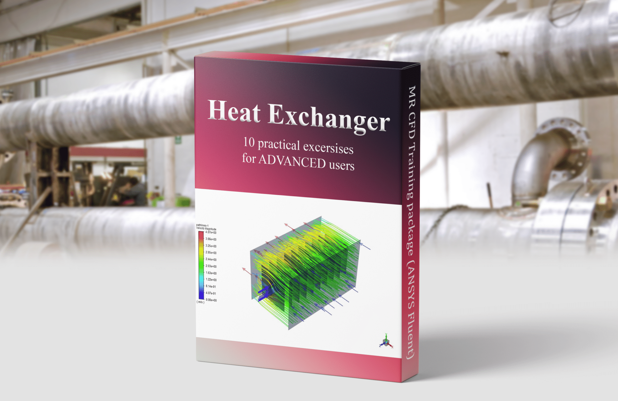 Heat Exchanger Training Package, Advanced CFD User, 10 Learning Products - MR CFD