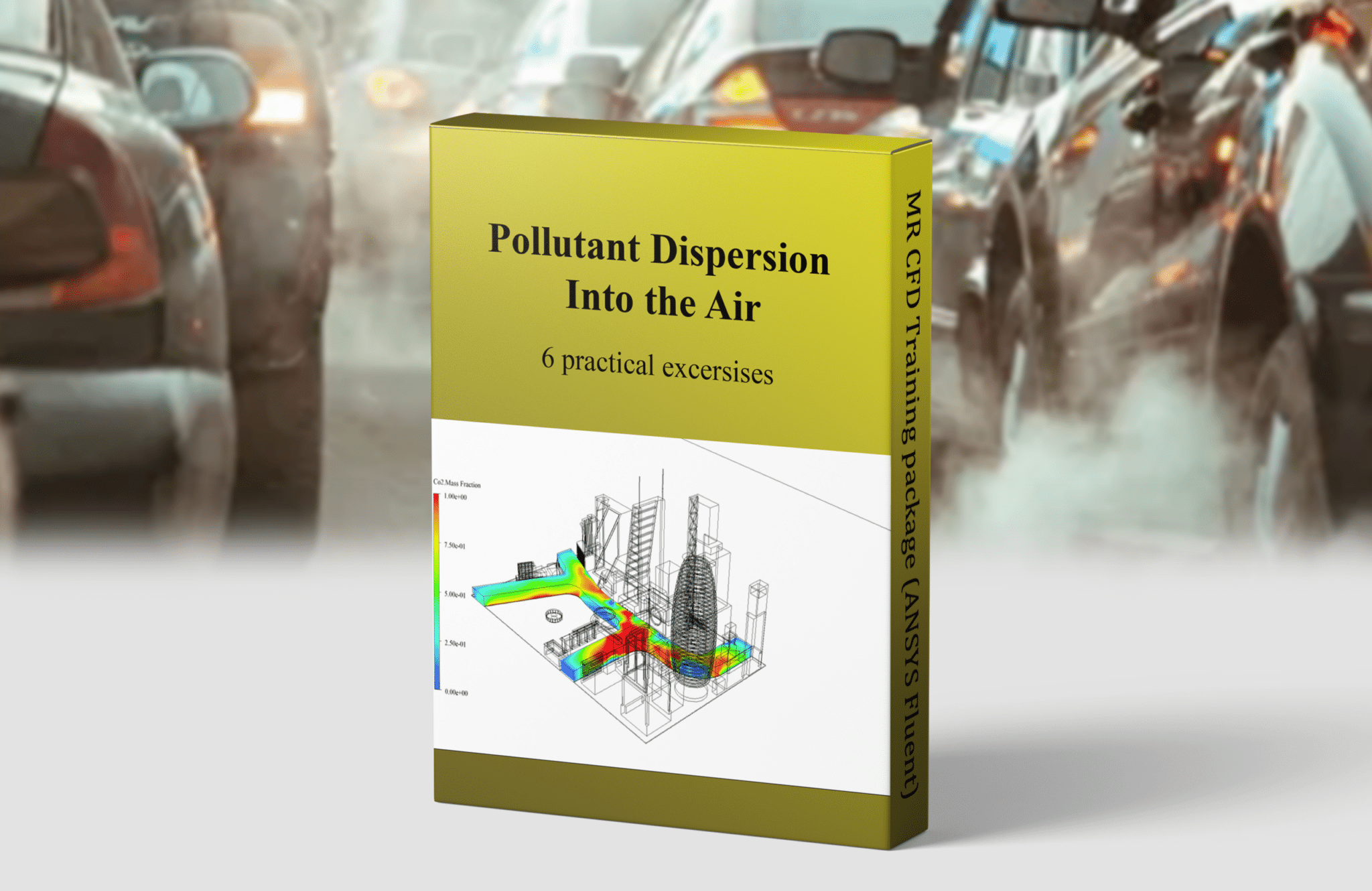 Pollutant Dispersion into the Air, CFD Training Package, 6 Projects ...