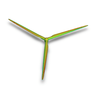 Fluid-Structure Interaction over HAWT Turbine Vibration (one-way) - MR CFD