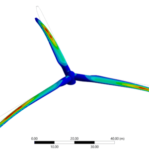 Fluid-Structure Interaction over HAWT Turbine Vibration (one-way) - MR CFD