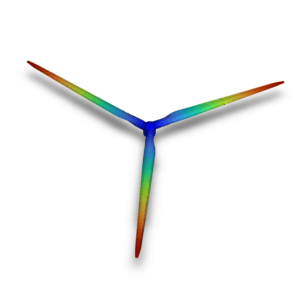 Fluid-Structure Interaction over HAWT Turbine Vibration (one-way) - MR CFD