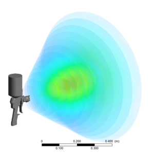 DPM to VOF, Color Spray Gun CFD Simulation Tutorial