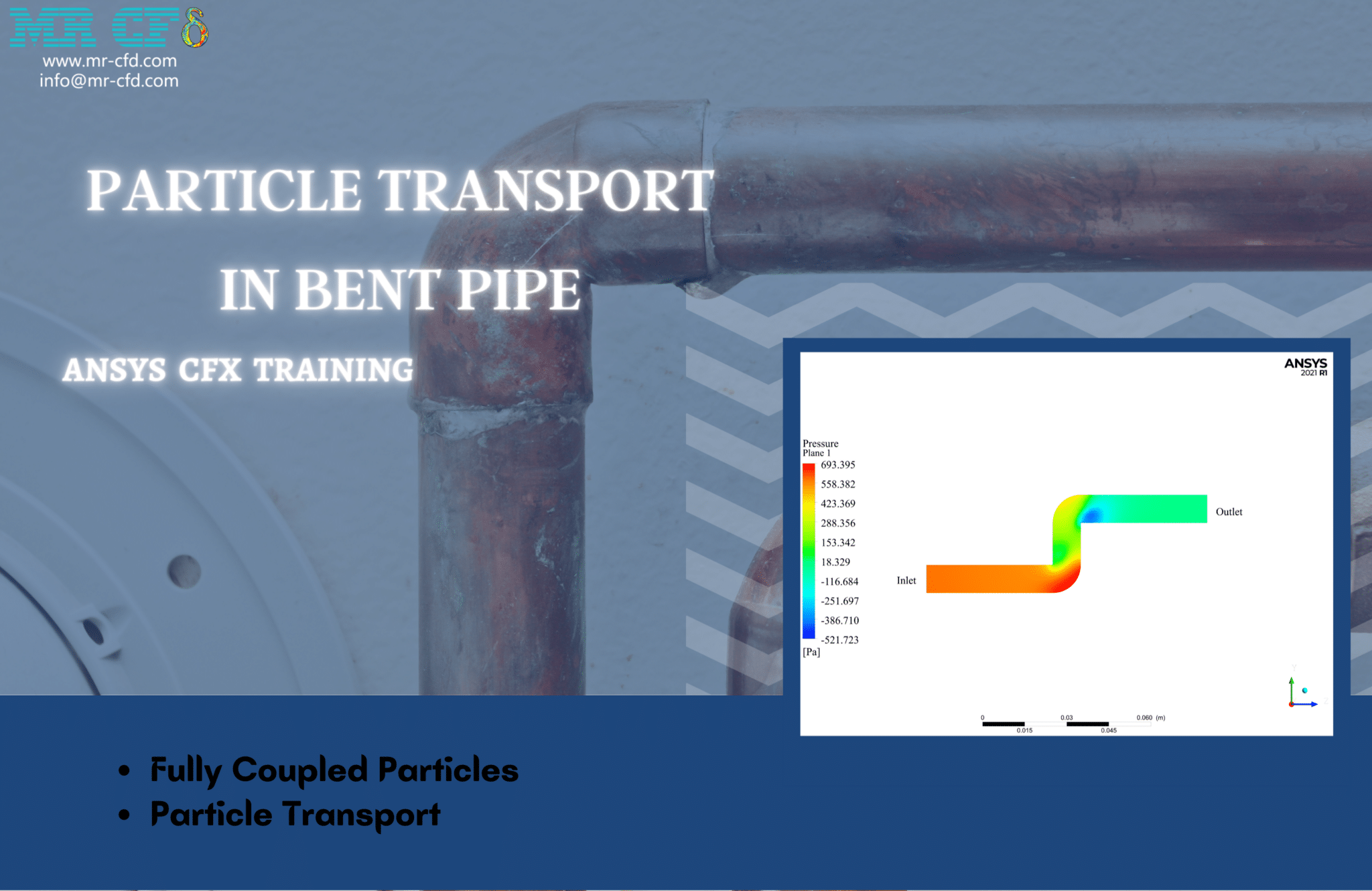 Particle Transport in Bent Pipe by ANSYS CFX - MR CFD