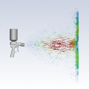 DPM to VOF, Color Spray Gun CFD Simulation Tutorial