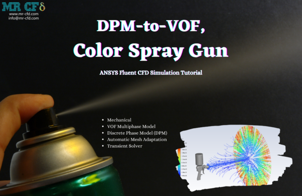DPM to VOF, Color Spray Gun CFD Simulation Tutorial