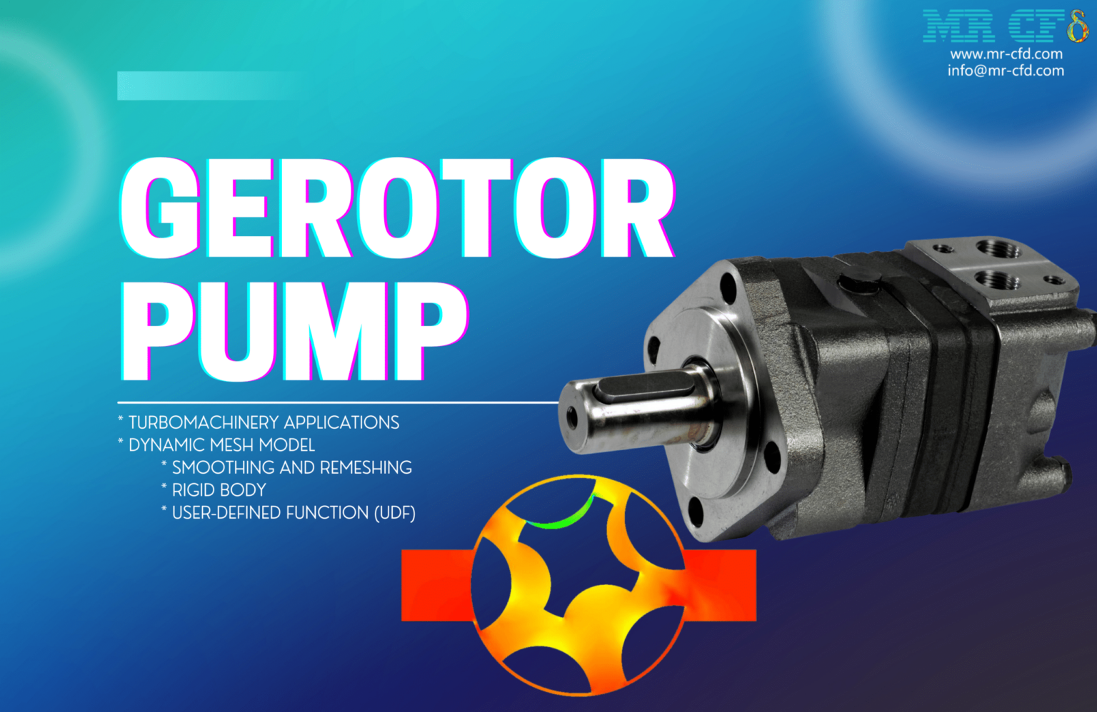 Gerotor Pump CFD Simulation, ANSYS Fluent Training - MR CFD