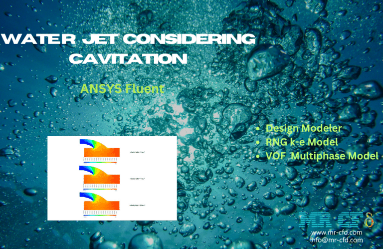 Water Jet Considering Cavitation, ANSYS Fluent CFD Simulation Training - MR CFD