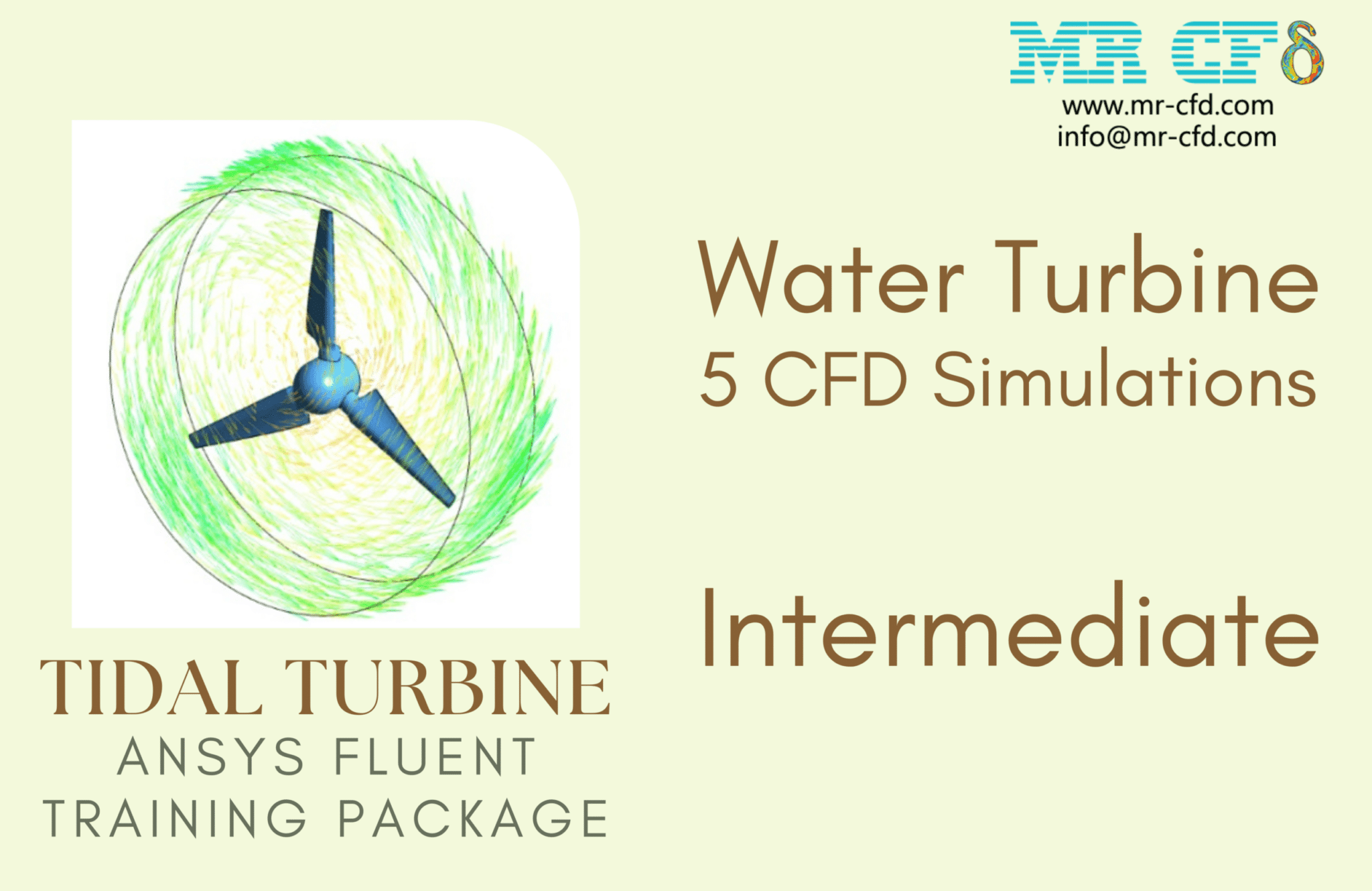Water Turbine (Tidal Turbine): ANSYS Fluent Training Package, 5 ...