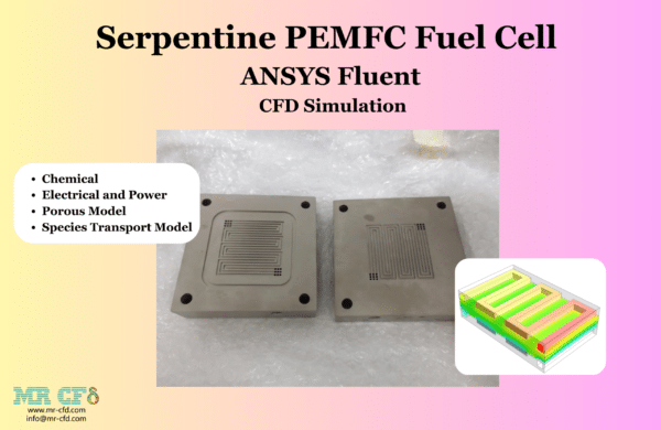 Serpentine PEMFC Fuel Cell, ANSYS Fluent CFD Simulation - MR CFD