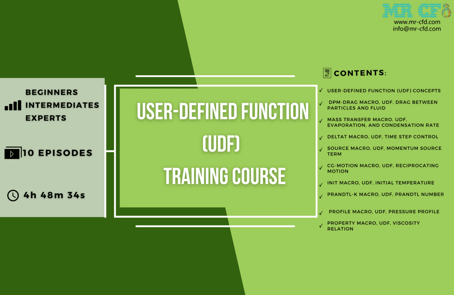 User Defined Function (UDF) - MR CFD - CFD Analysis, Consultation ...
