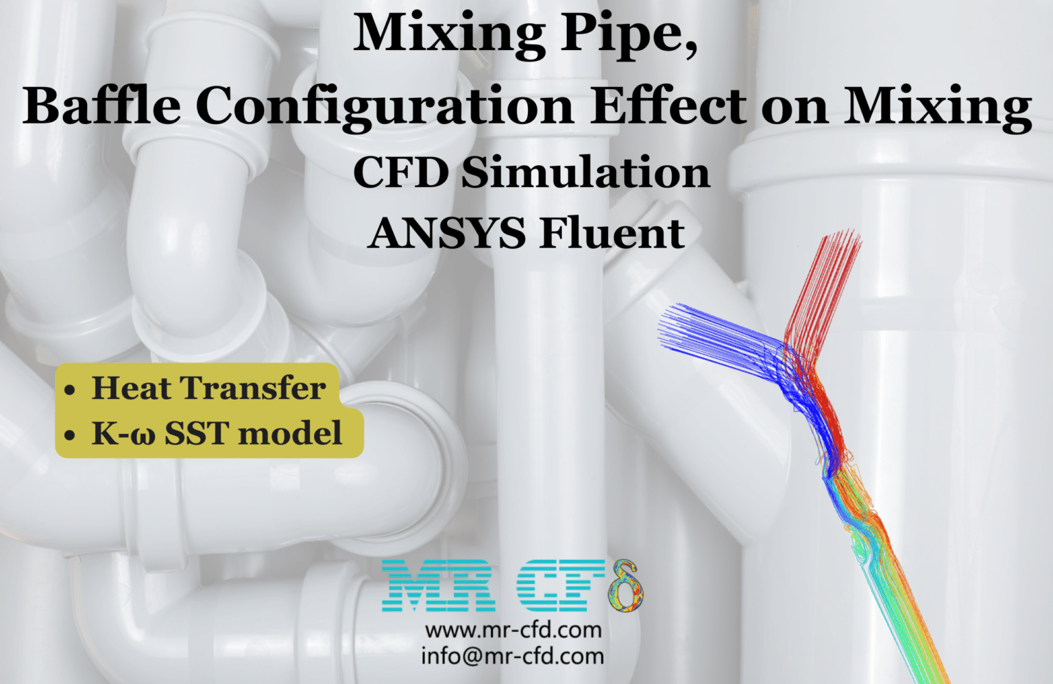 Mixing Pipe, baffle configuration effect on mixing CFD Simulation