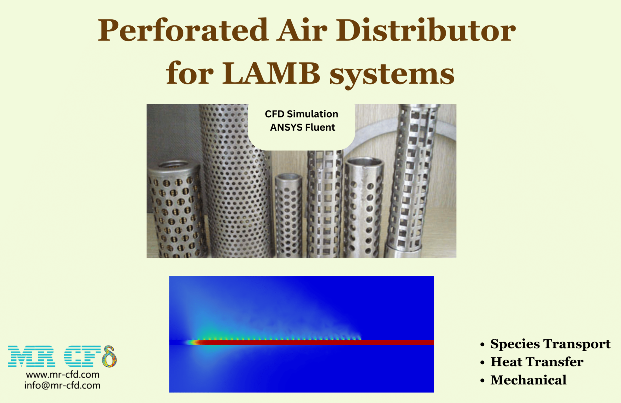 Perforated Air Distributor for LAMB systems, ANSYS Fluent - MR CFD