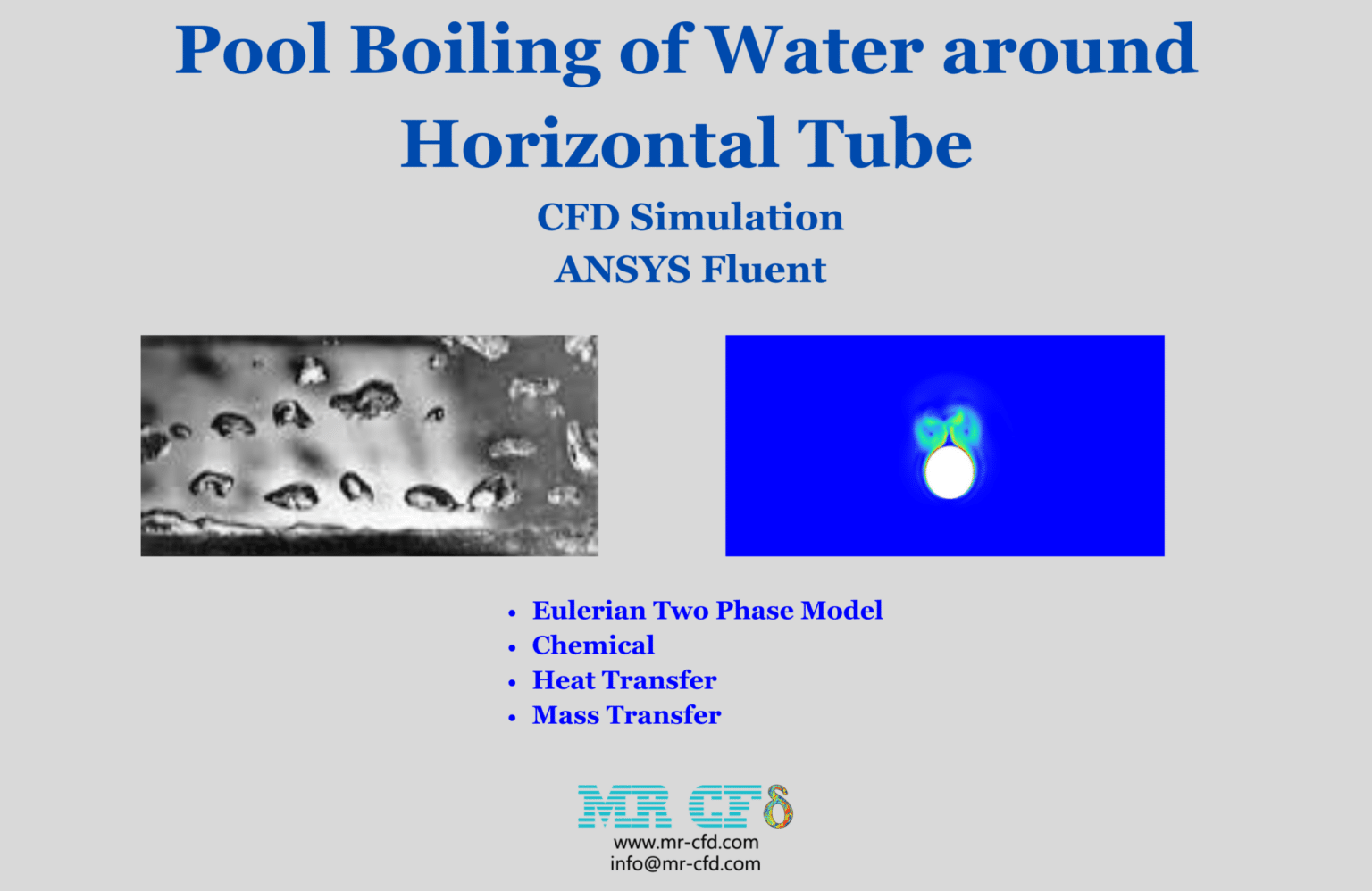 Pool Boiling of Water around Horizontal Tube, CFD Simulation, ANSYS Fluent - MR CFD