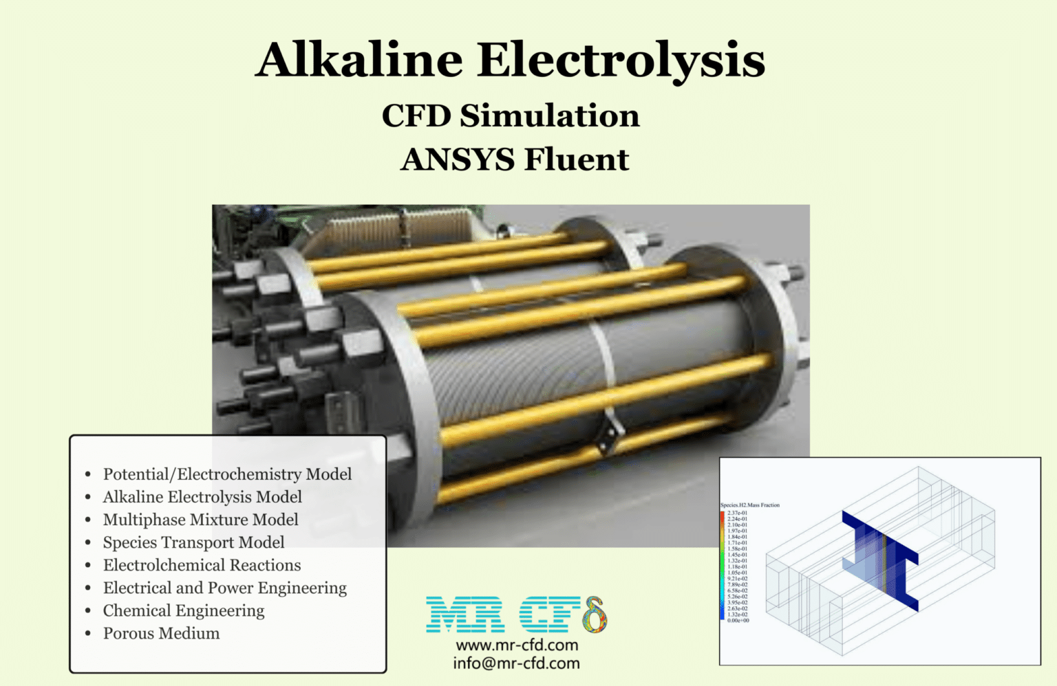 Alkaline Electrolysis, CFD Simulation, ANSYS Fluent - MR CFD