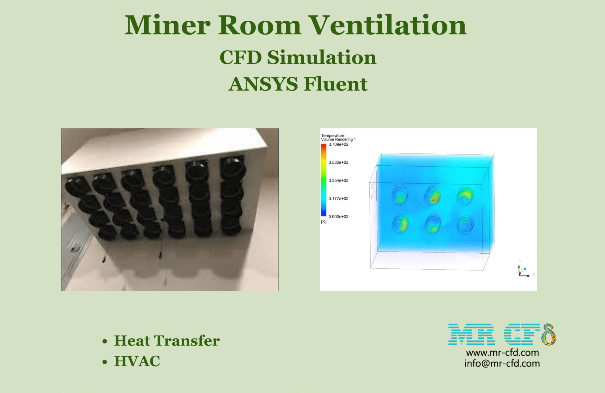 Miner Room Ventilation CFD Simulation, ANSYS Fluent - MR CFD