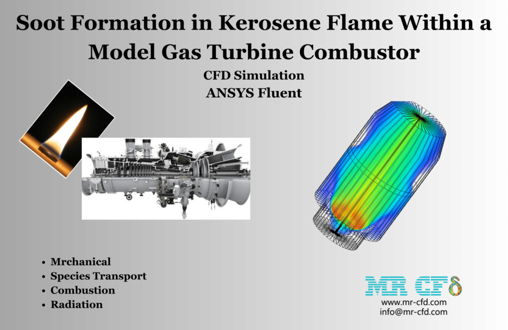 Soot Formation in Kerosene Flame Within a Model Gas Turbine Combustor, ANSYS Fluent