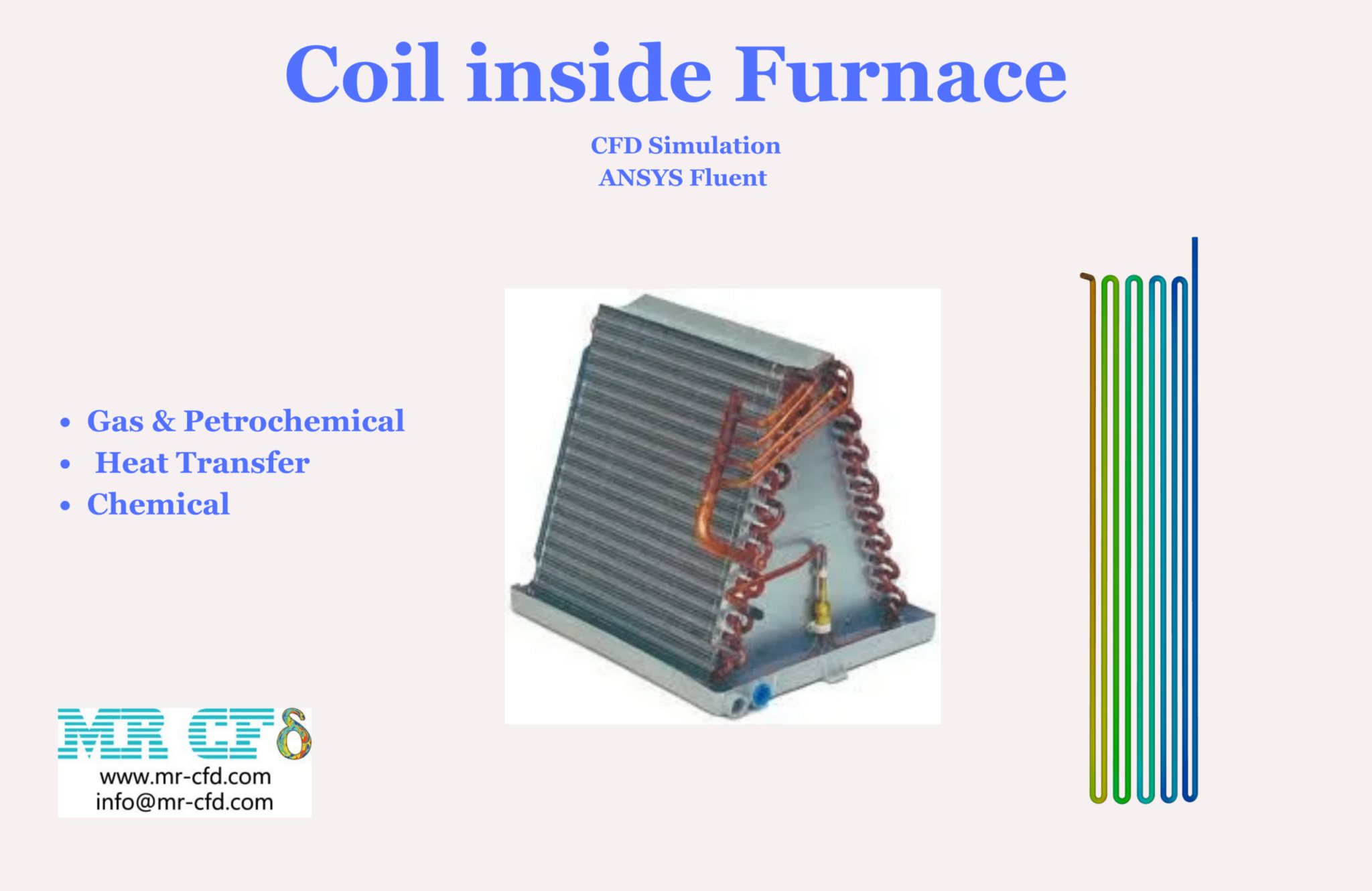 Coil inside Furnace CFD Simulation, ANSYS Fluent Tutorial - MR CFD