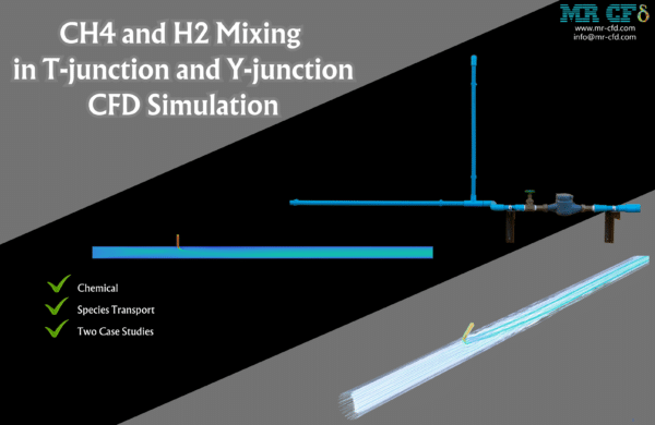 CH4 and H2 Mixing in T-junction and Y-junction CFD Simulation - MR CFD